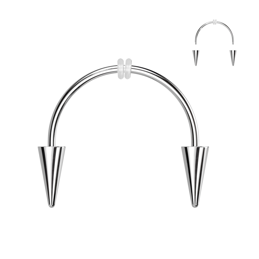 Cool! Surgical Steel Smiley Vampire Fangs Horseshoe Piercing ...