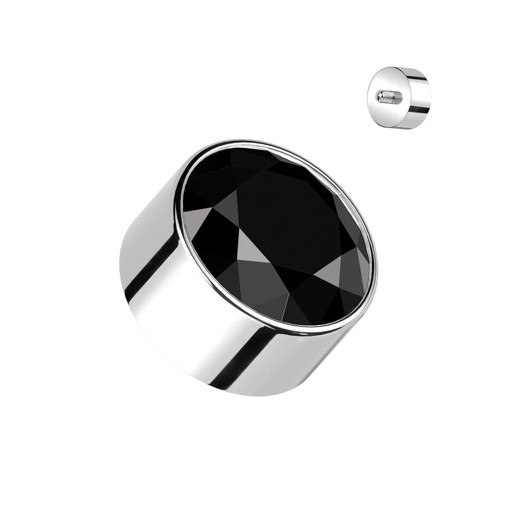Titanium Bezel Set Opal & CZ Replacement For Lip, Eyebrow 16 Gauge ...