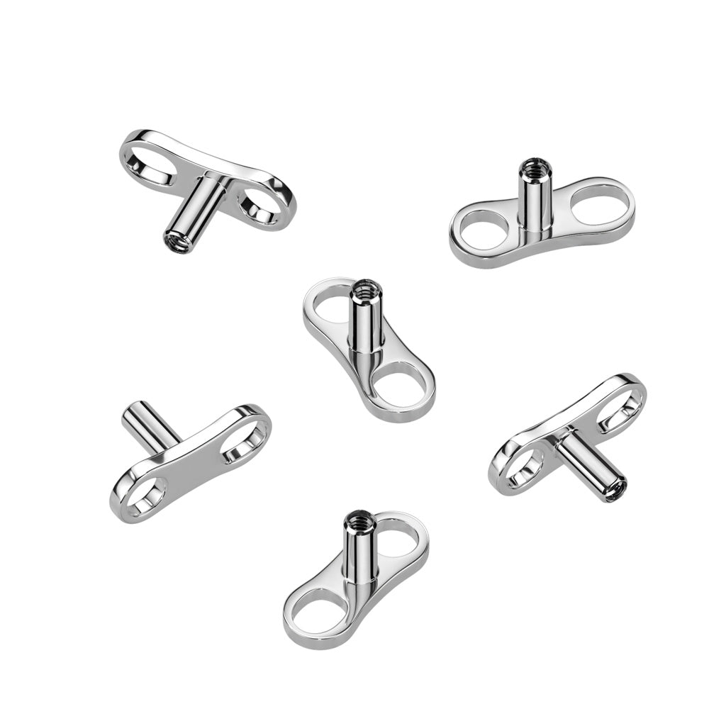 Implant Titanium Internally Threaded 2 Hole Center Dermal Anchor ...