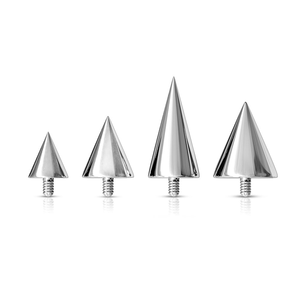 10 Pc Internally Threaded Spike End Dermal Top Labret 16G – iconbodyjewelry.com