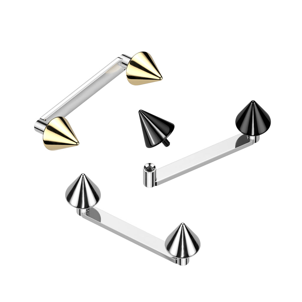 Implant Titanium Spike Top Dermal Anchor Surface Barbell 16G ...