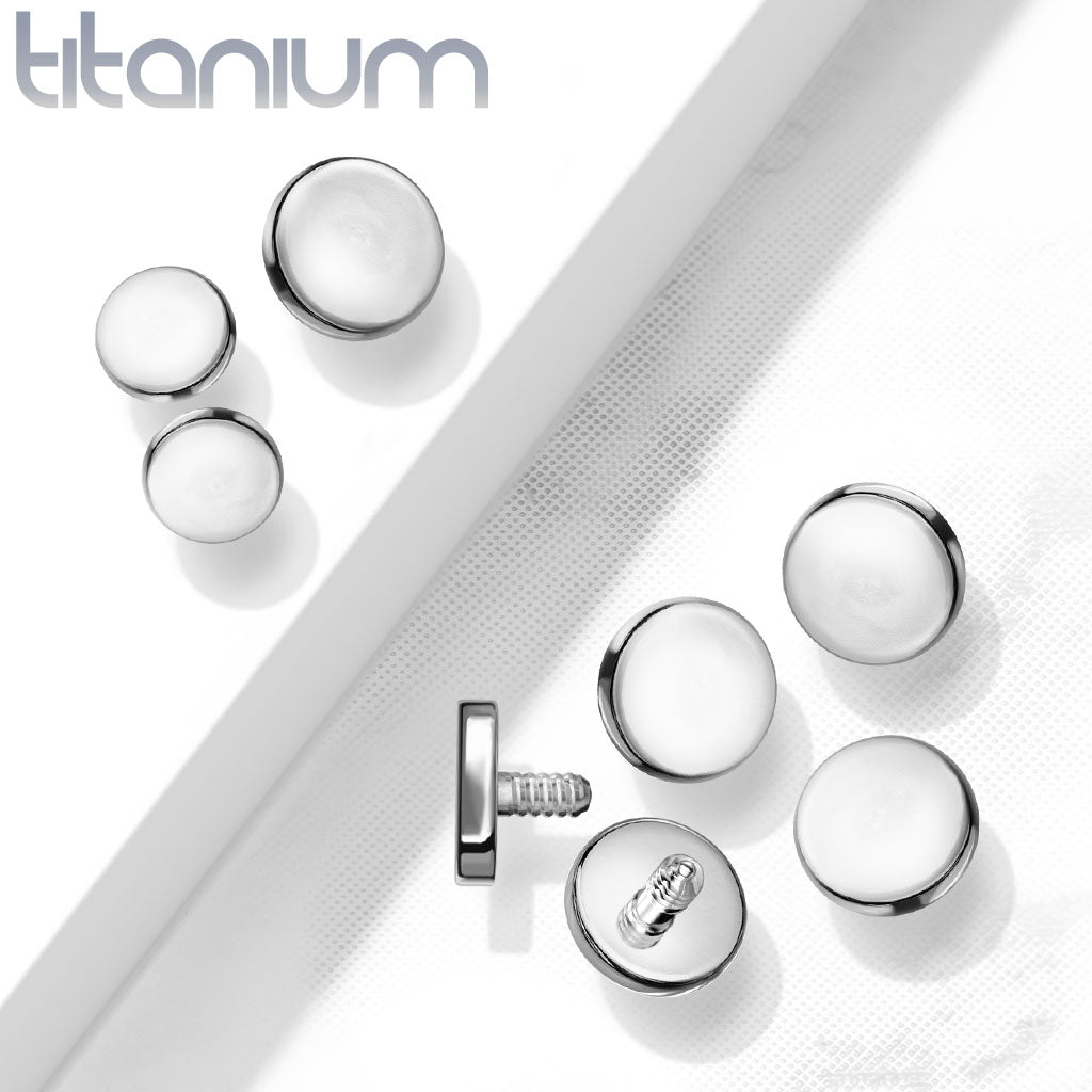 10 Pc Value Pack Titanium Flat Round Dermal Anchor Top ...