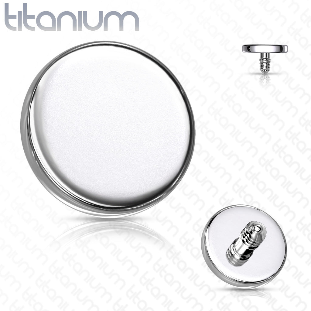 10 Pc Value Pack Titanium Flat Round Dermal Anchor Top ...